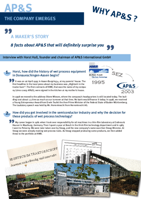 AP&S the company is born - 8 facts about AP&S that will surprise you - AP&S